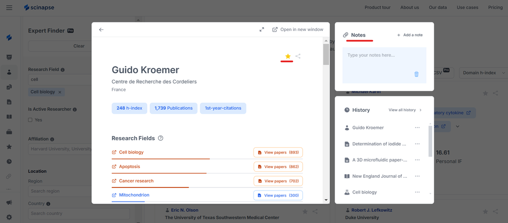 KOL Identification and Management | Scinapse